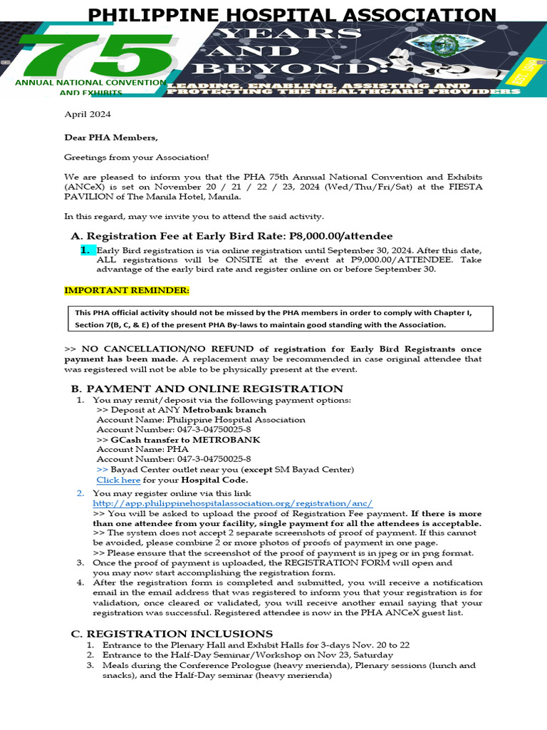 75th ANC LETTER of Invitation | PDF