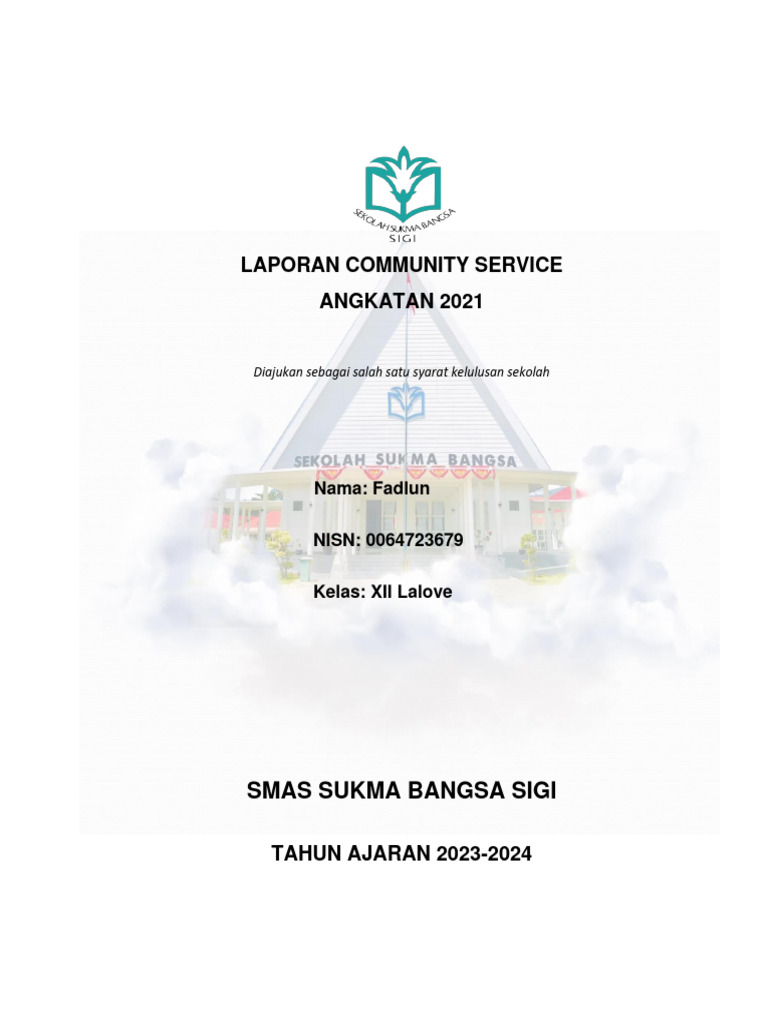 Laporan Community Service Siswa 2021 | PDF