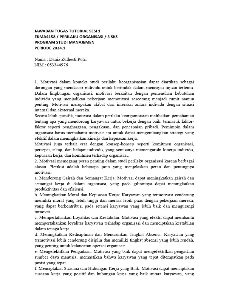 Jawab Tugas Dania Zulhesti Putri. | PDF