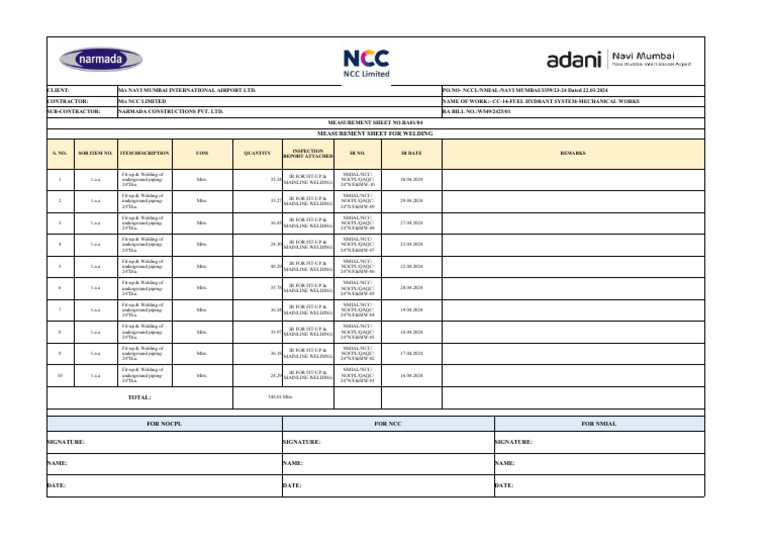 Measurement Sheets - Welding | PDF | Science & Mathematics | Technology ...
