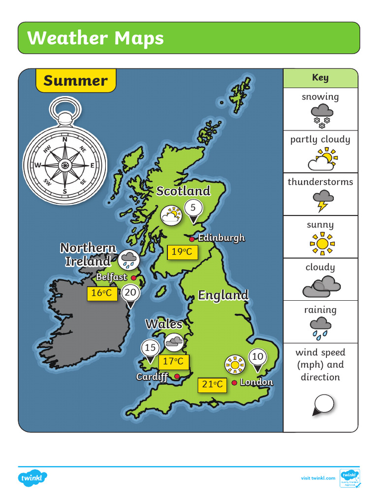 Weather Map - Forcast Activity | Download Free PDF | Weather | Wound