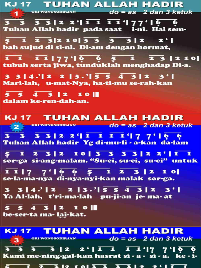 KJ No. 017 - Tuhan Allah Hadir | PDF