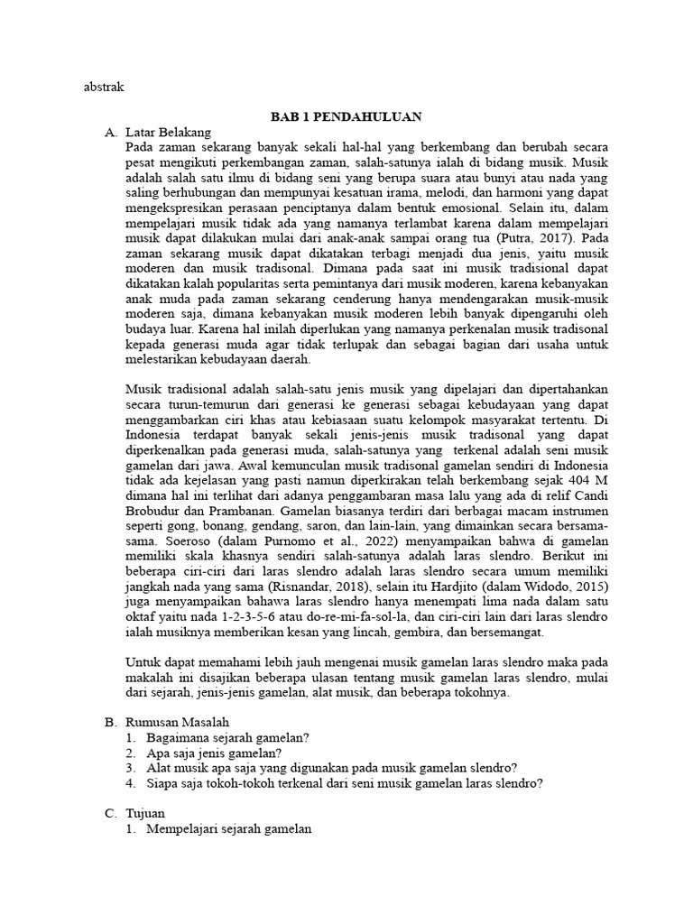 Makalah Gamelan Selendro | PDF | Seni