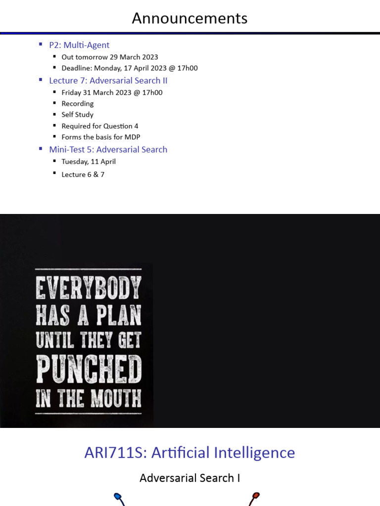 Lecture 6 - Adversarial Search | PDF | Applied Mathematics | Algorithms