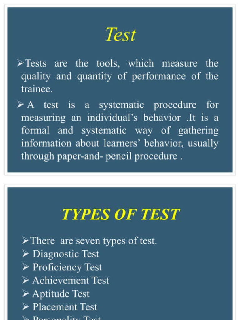 Types of Test - 2-13 | PDF
