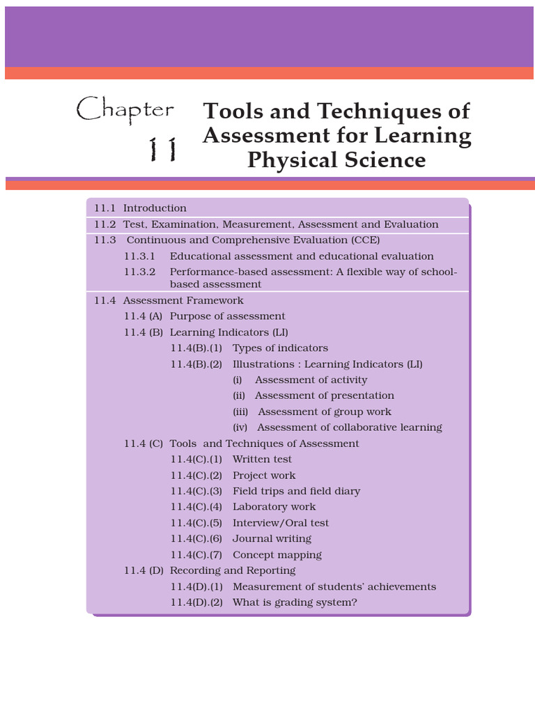 Tools Technique Phy Sci PartII | PDF | Educational Assessment | Learning