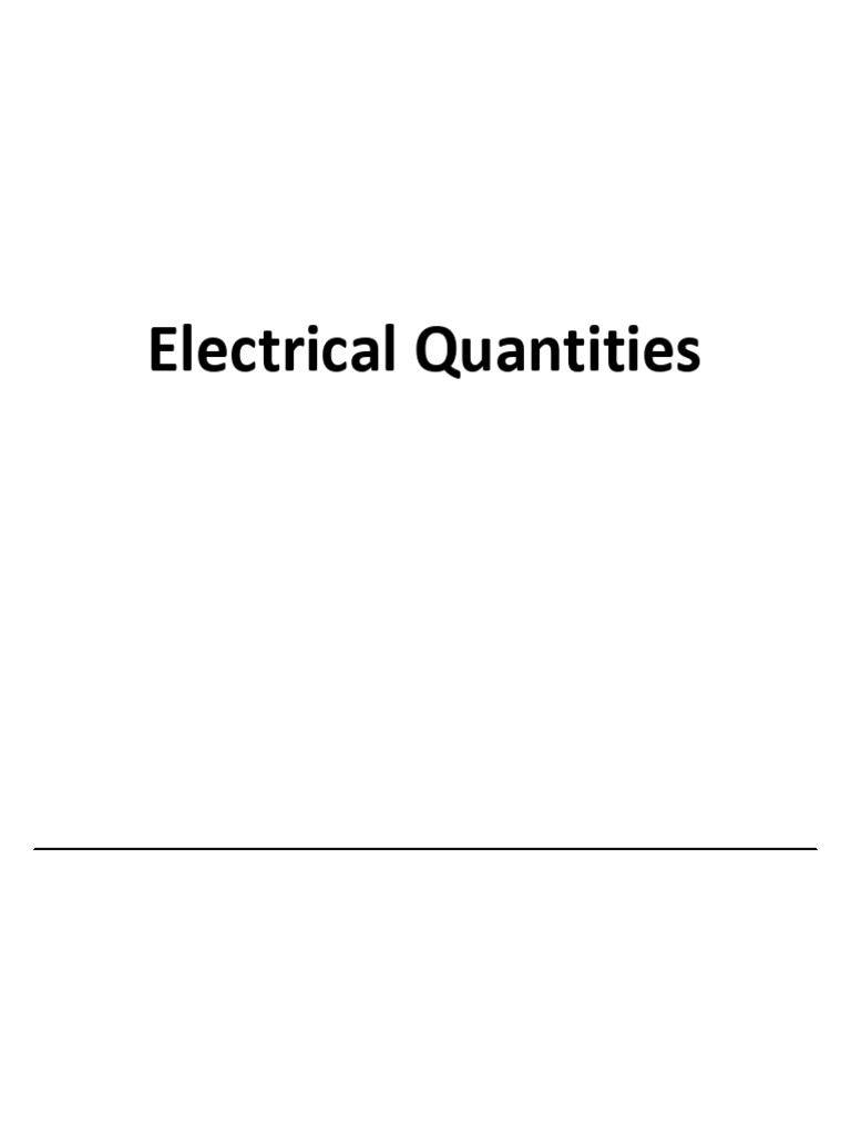 Electrical Quantities Analysis Guide | PDF | Cathode | Force