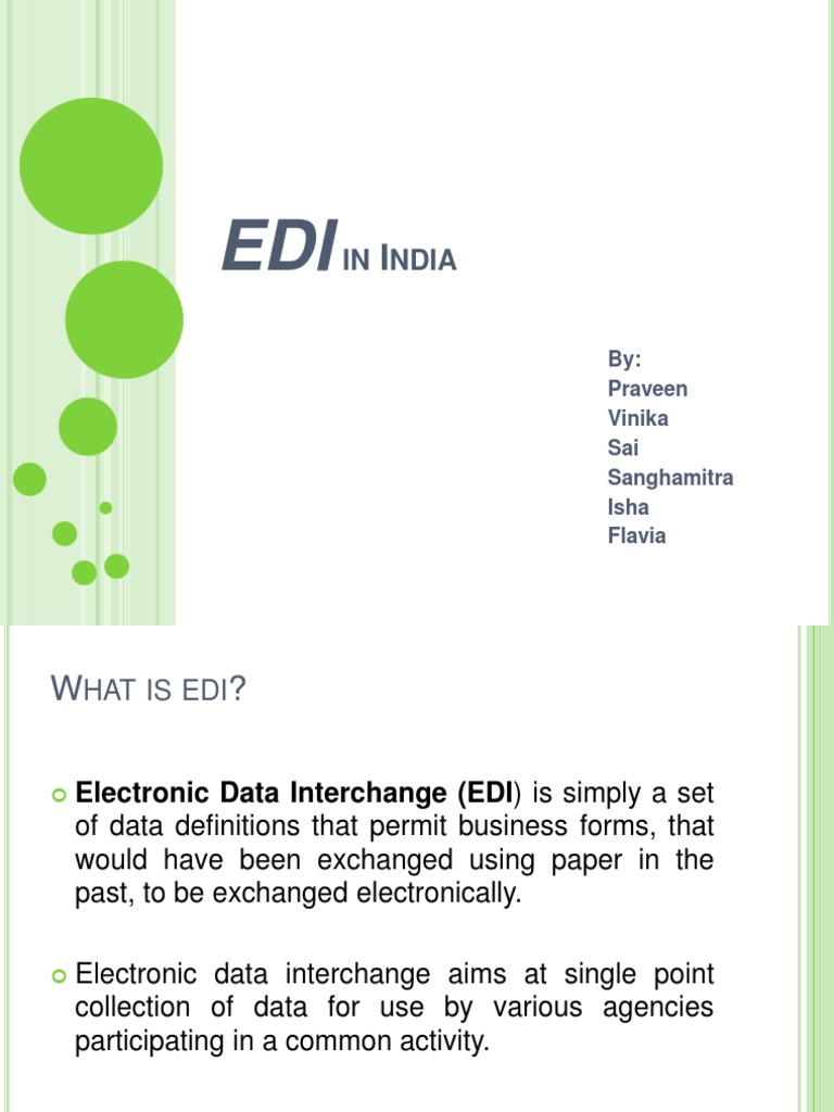 EDI in India | PDF | Electronic Data Interchange | Information ...