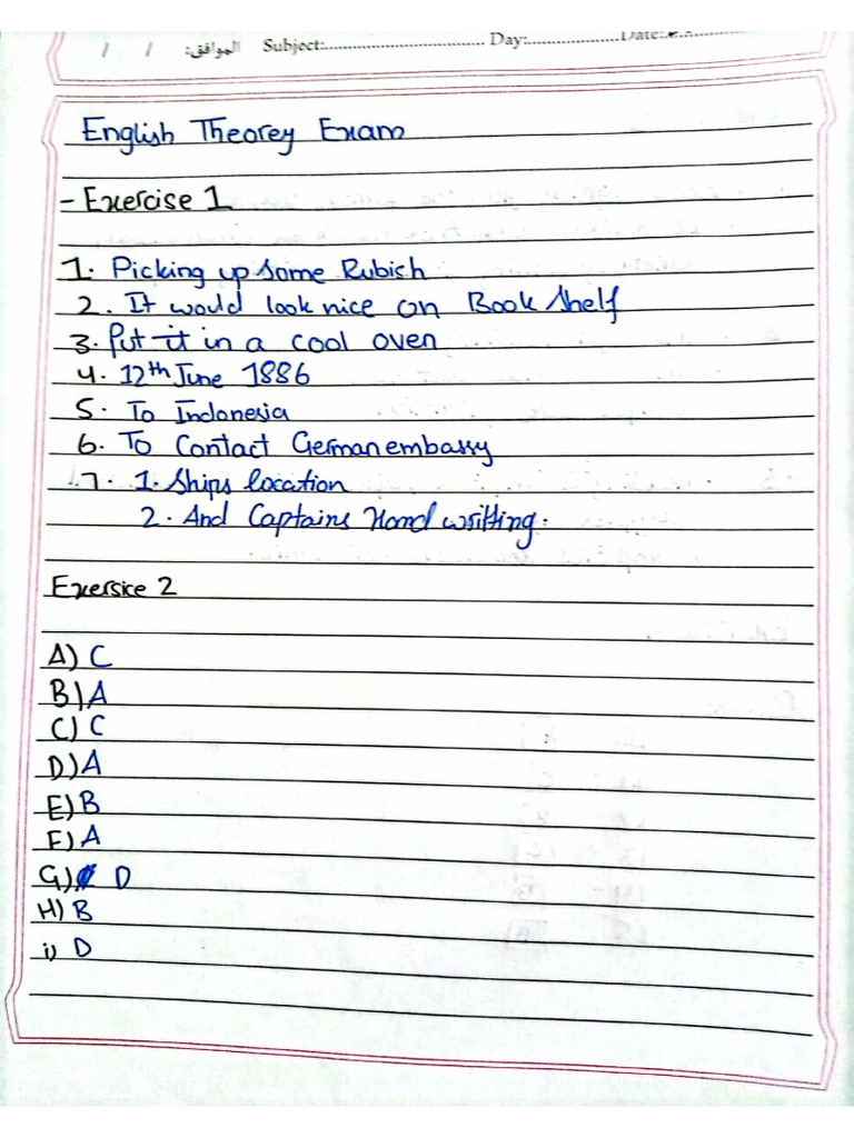 English Theory Paper | PDF