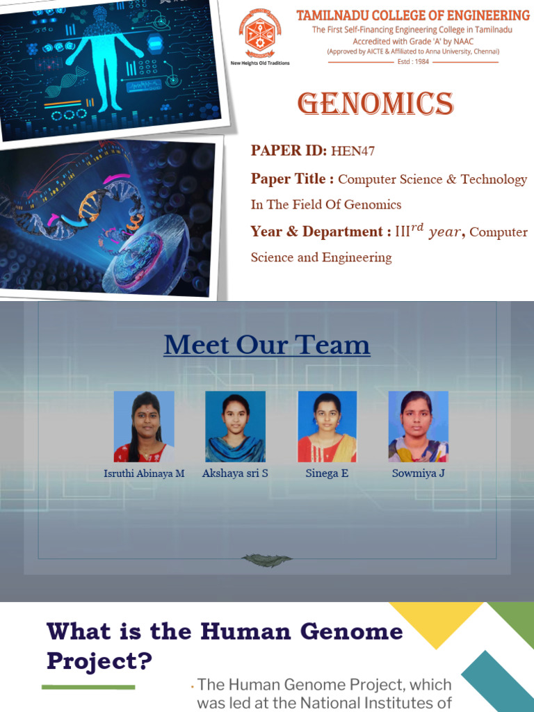 Genomics Powerpoint | PDF | Bioinformatics | Genomics