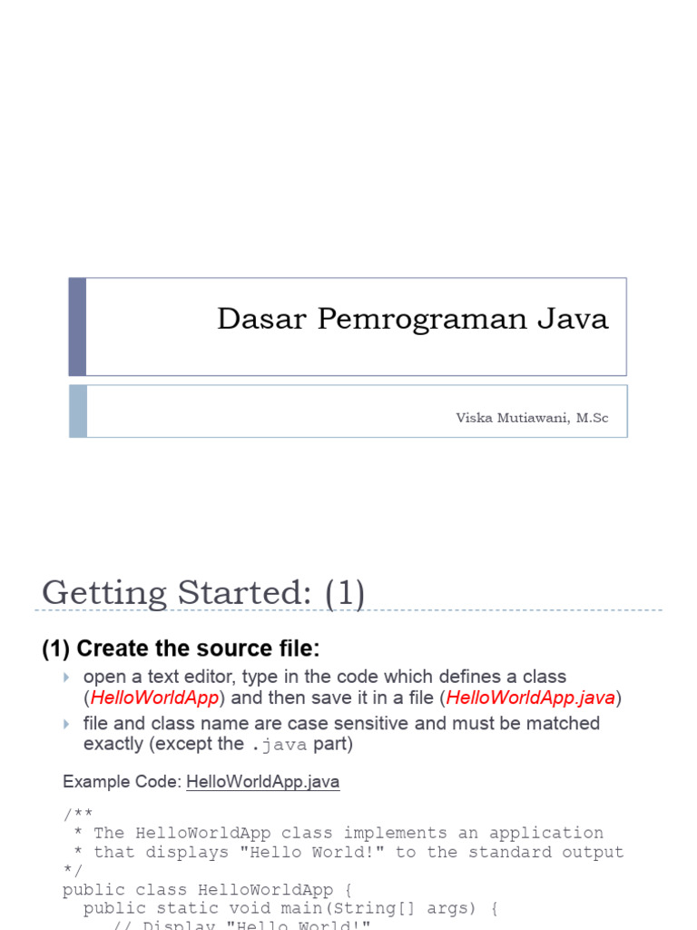 02-Dasar Pemrograman Java | PDF | Variable (Computer Science) | Integer ... 02-Dasar Pemrograman Java | PDF | Variable (Computer Science) | Integer ...