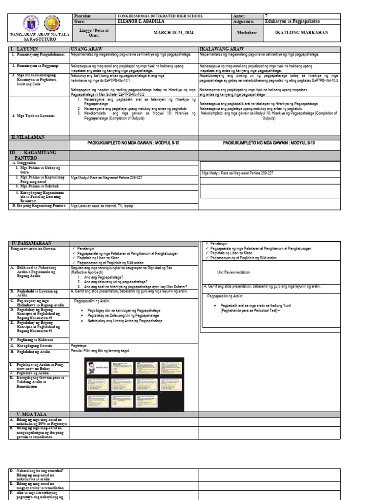 DLL-Q3 - Esp Grade 7 | PDF