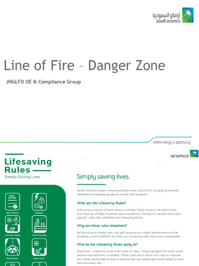 Line of Fire Safety Awareness Guide | PDF | Personal Protective ...
