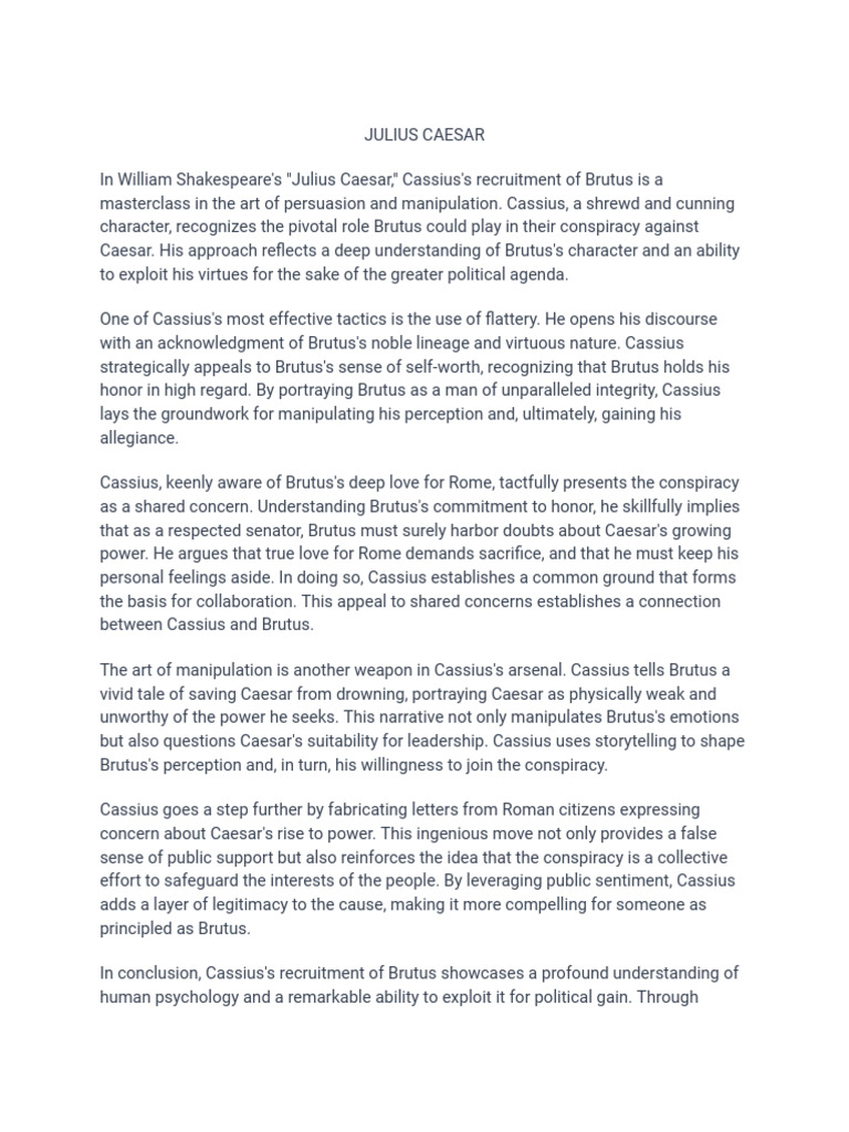 Julius Caesar | Download Free PDF | Julius Caesar | Persuasion