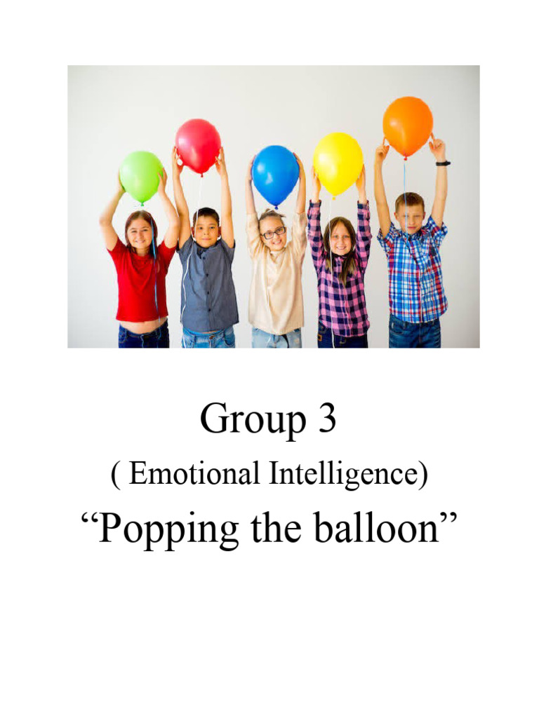 Popping the Ballon | PDF | Emotional Intelligence | Human Communication