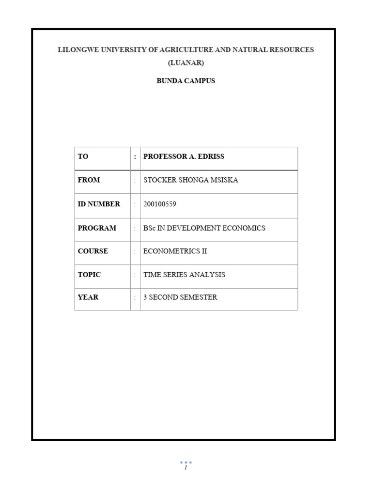 Econometrics Assignment | PDF | Multicollinearity | Regression Analysis