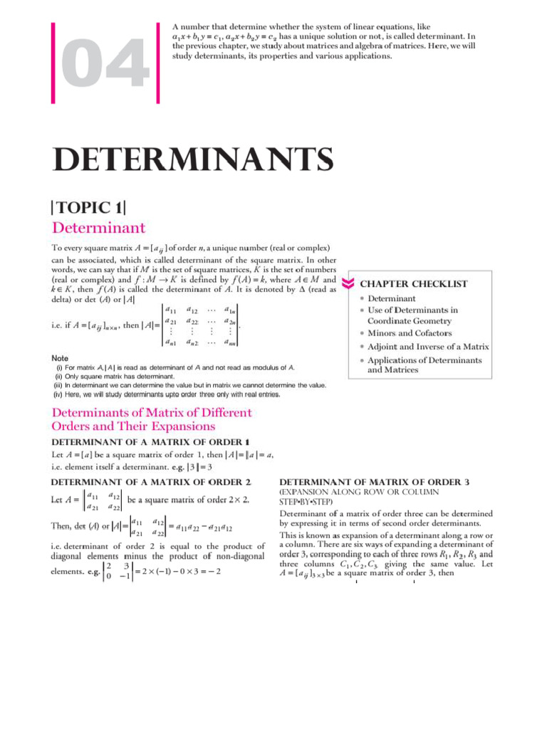 Determinants | PDF