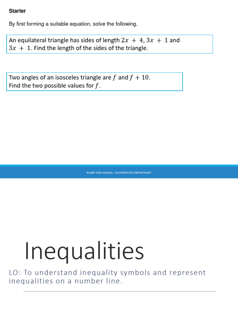 Inequalities PDF | PDF | Inequality (Mathematics) | Triangle