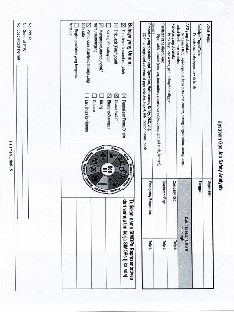 JSA Under Ground Cable | PDF