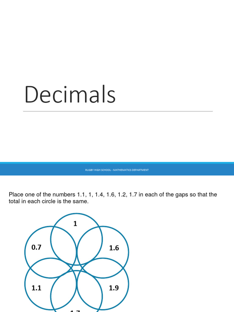 Decimals PDF | PDF | Numbers | Multiplication