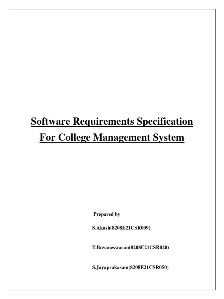 CLG MNGT SRS | PDF | Computer Security | Security