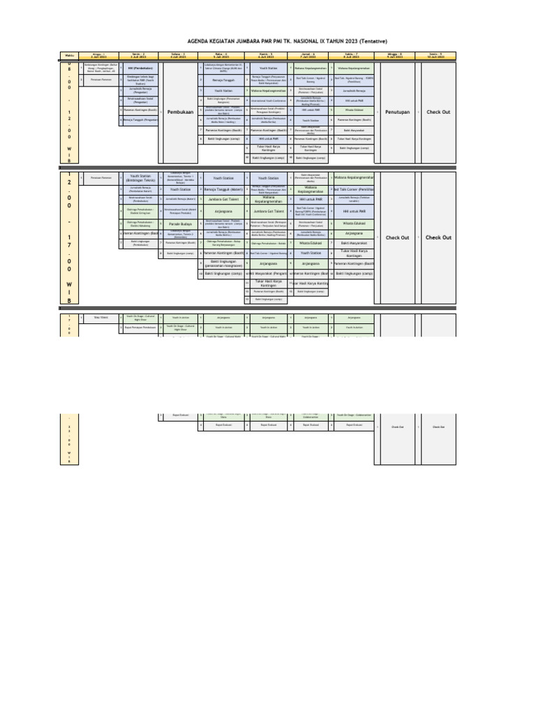 Agenda Jumbara PMR 2023 Nasional | PDF