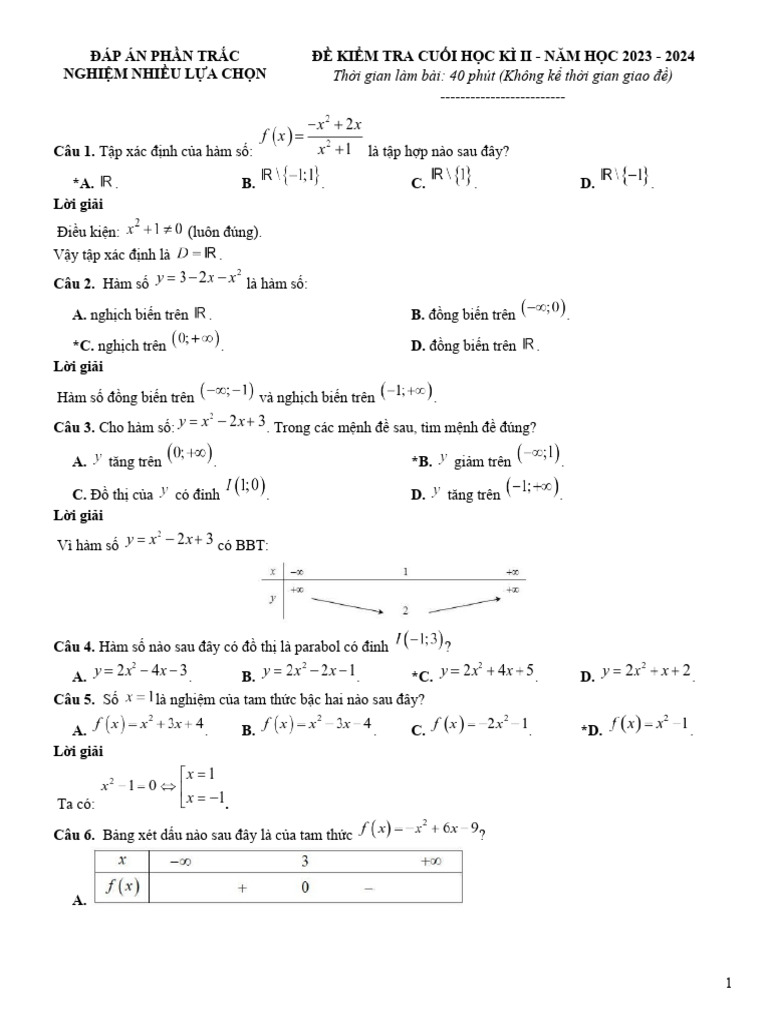 De Kiem Tra Cuoi Hoc Ki II - Nam Hoc 2023 - 2024 Dapan | PDF