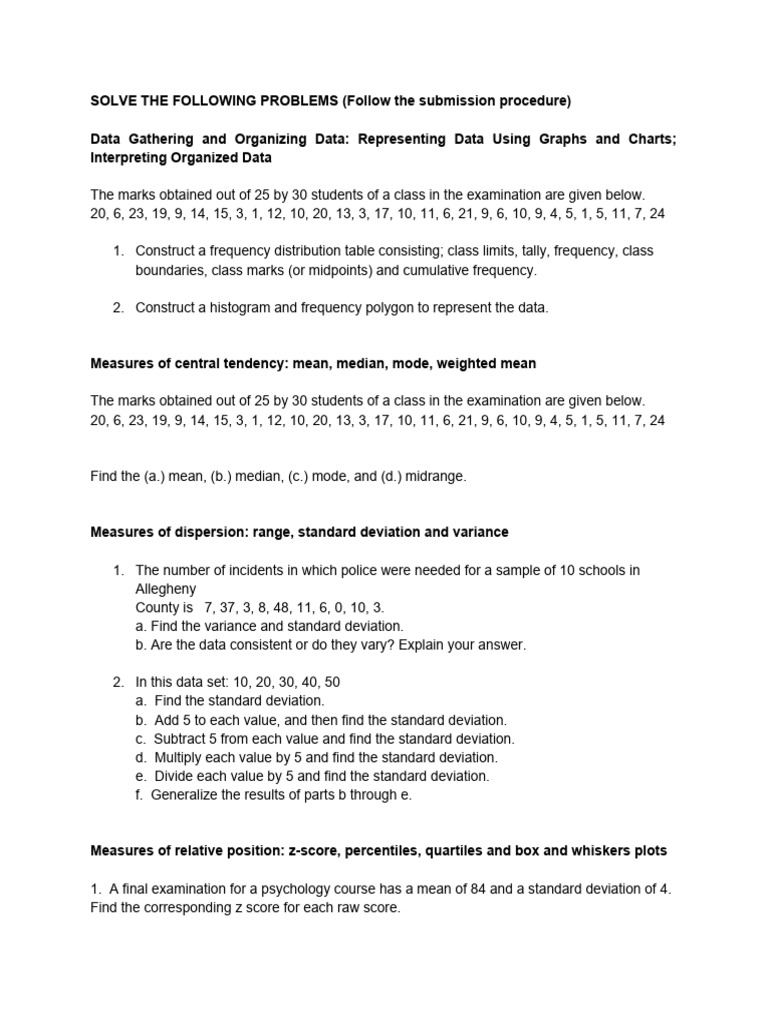Problem Set 1 Engineering | PDF | Standard Score | Standard Deviation