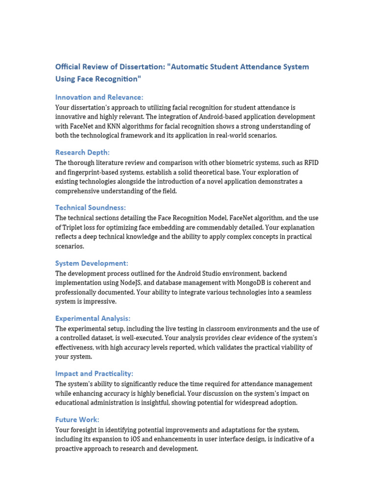 Automatic Student Attendance System Review | PDF | Educational Technology | Computing