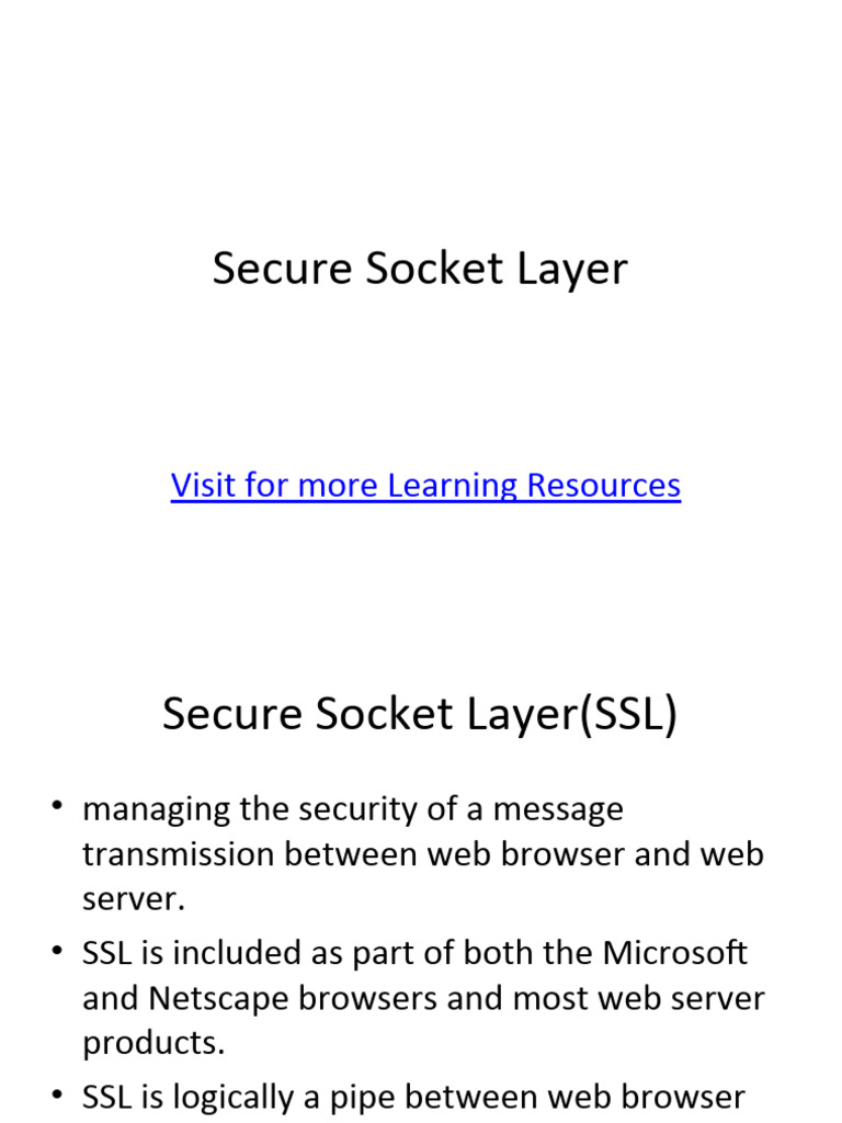 Secure Socket Layer Download Free Pdf Transport Layer Security 4875