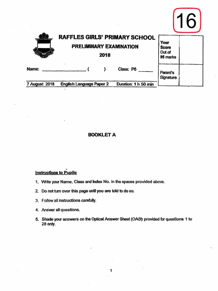 16 IPSLE Revision Paper | PDF