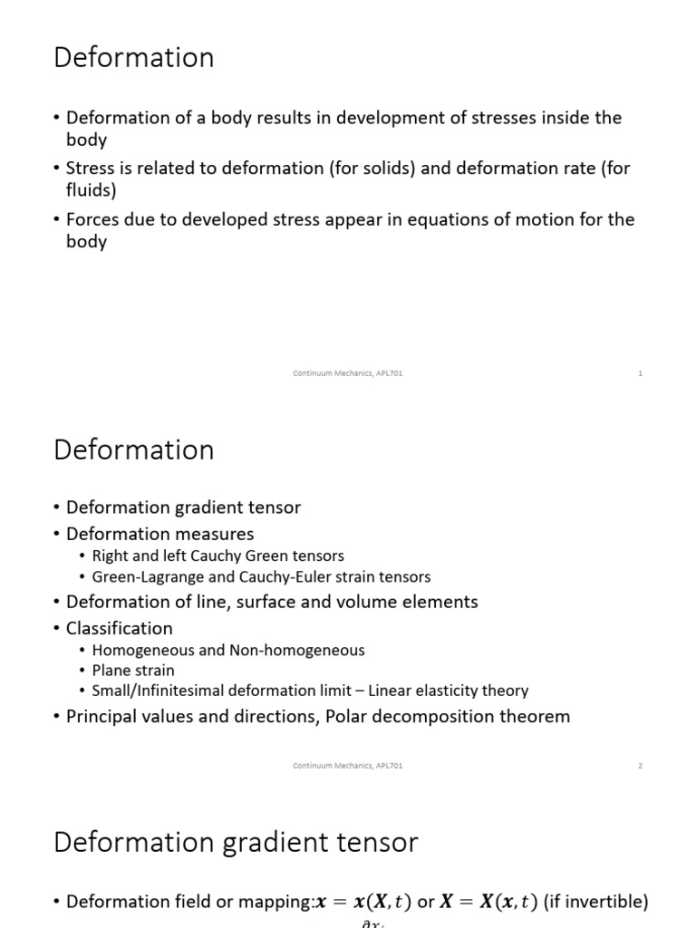 Lecture 4 | PDF | Continuum Mechanics | Elasticity (Physics)