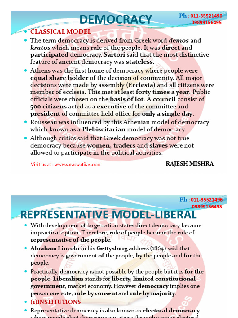 Democracy PDF | PDF | Democracy | Political Ideologies