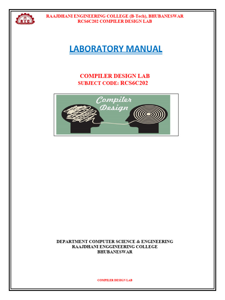 NBA- CD LAB MANUAL | PDF | Engineering | Parsing