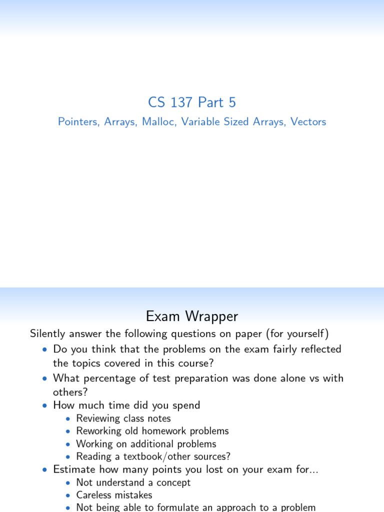 CS137Part05 Pointers Arrays Malloc Post | PDF | Pointer (Computer ... CS137Part05 Pointers Arrays Malloc Post | PDF | Pointer (Computer ...