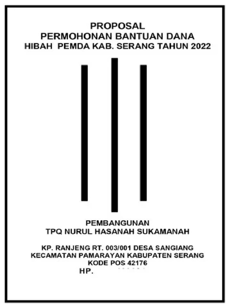 Contoh Proposal Pengajuan Dana ke Bupati | PDF
