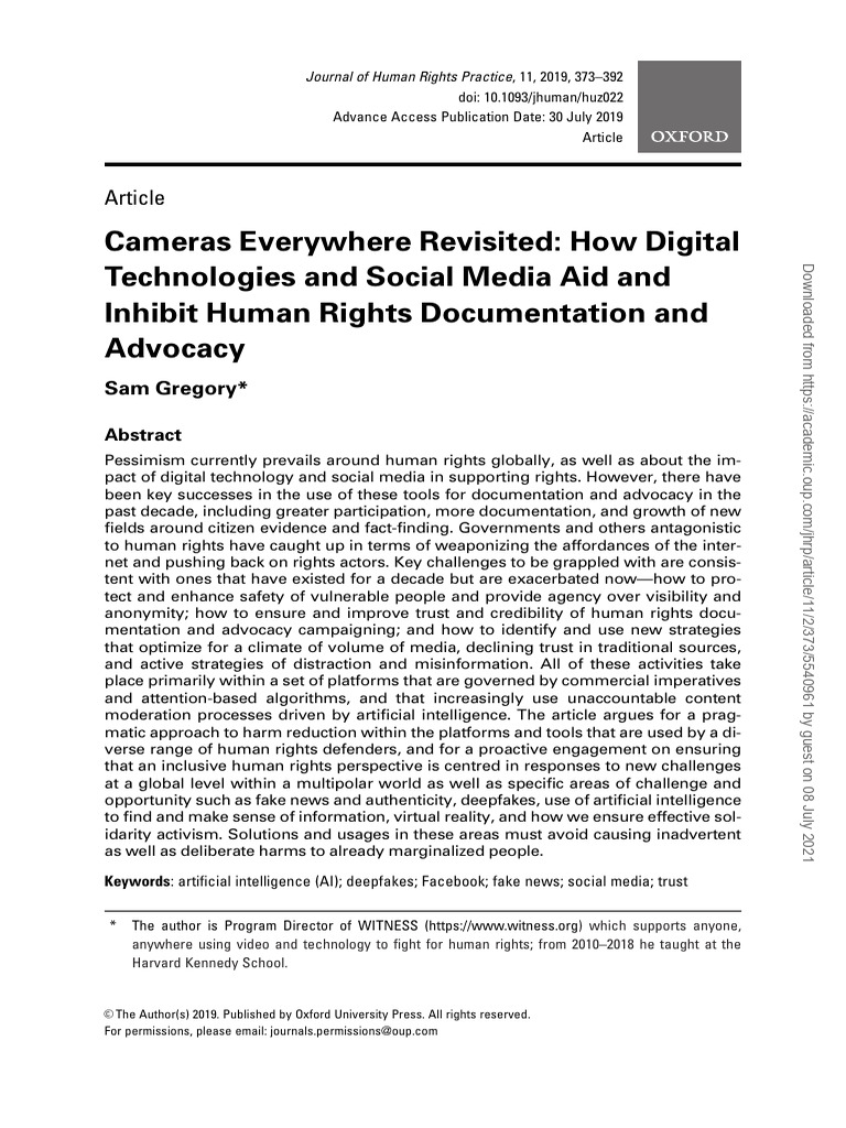 Cameras Everywhere Revisited How Digital Technologies And Social Media
