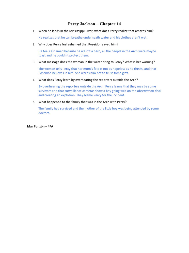 Percy Jackson - Chapter 14 | PDF