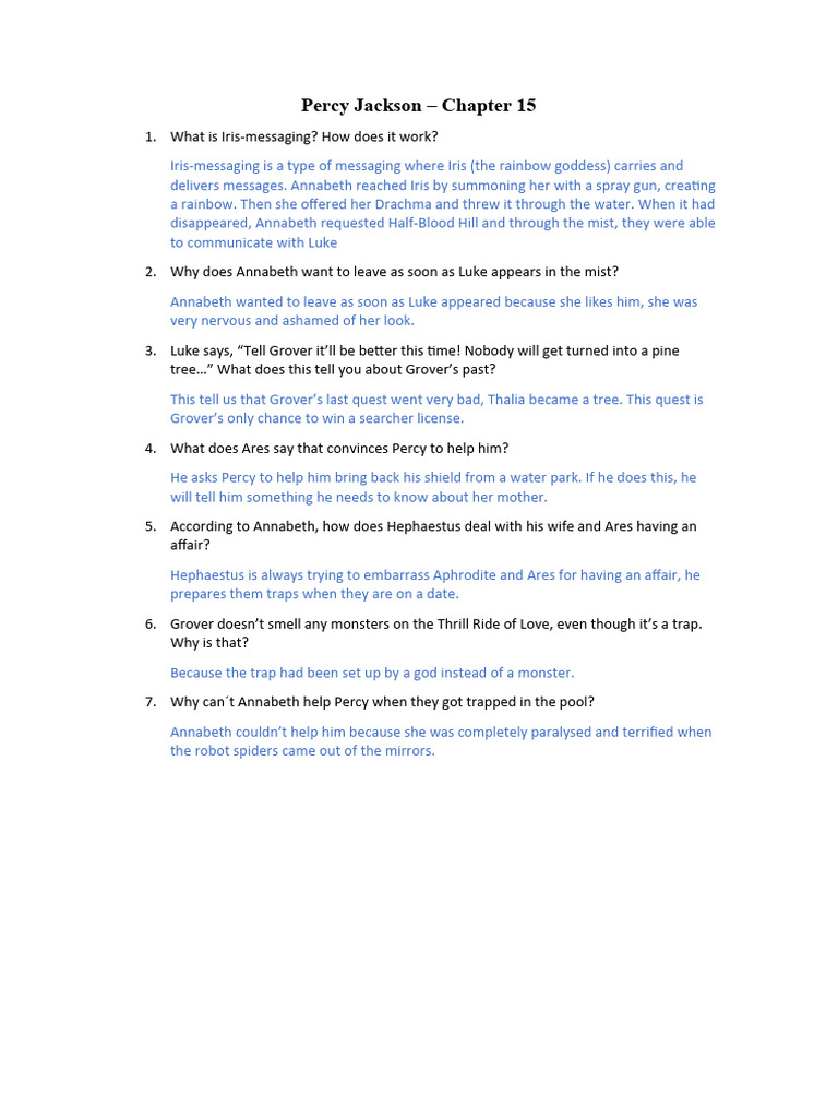 Percy Jackson - Chapter 15 | PDF