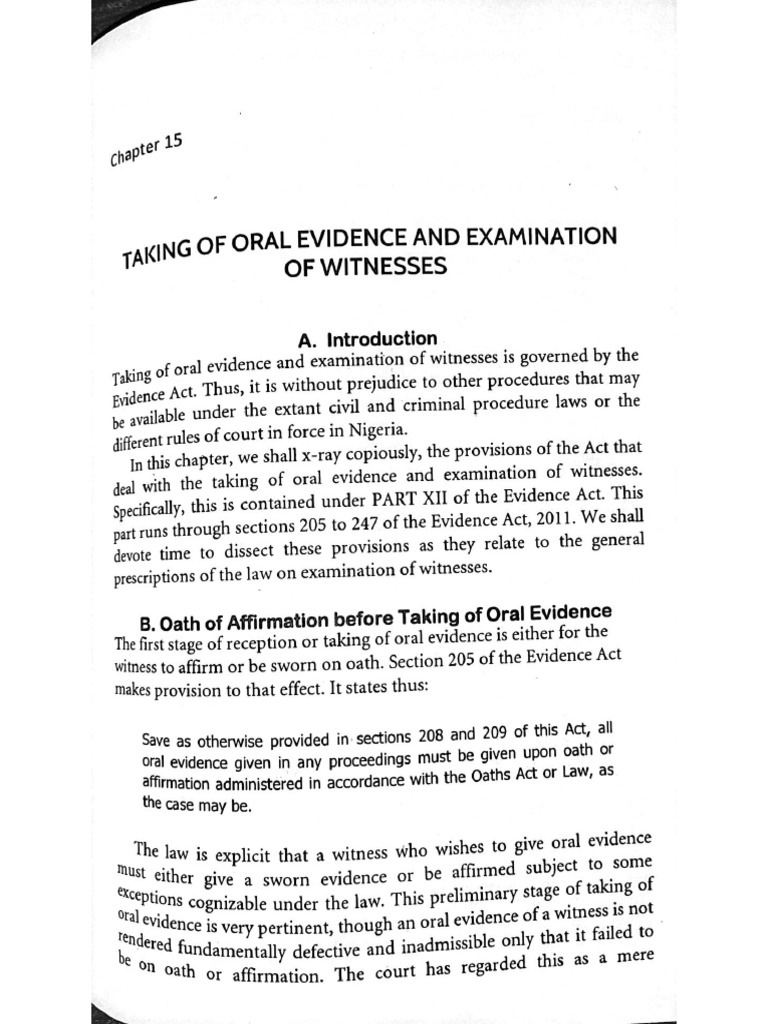 Examination in Chief | PDF
