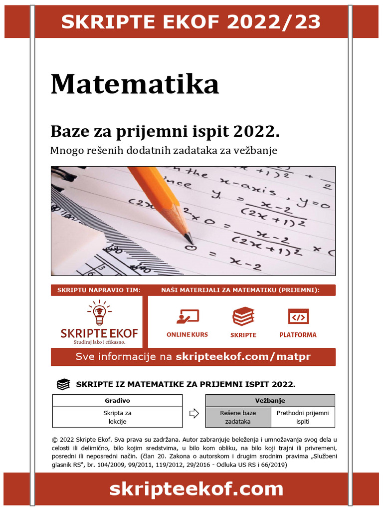 Baze Zadataka Prijemni Kolokvijum | PDF