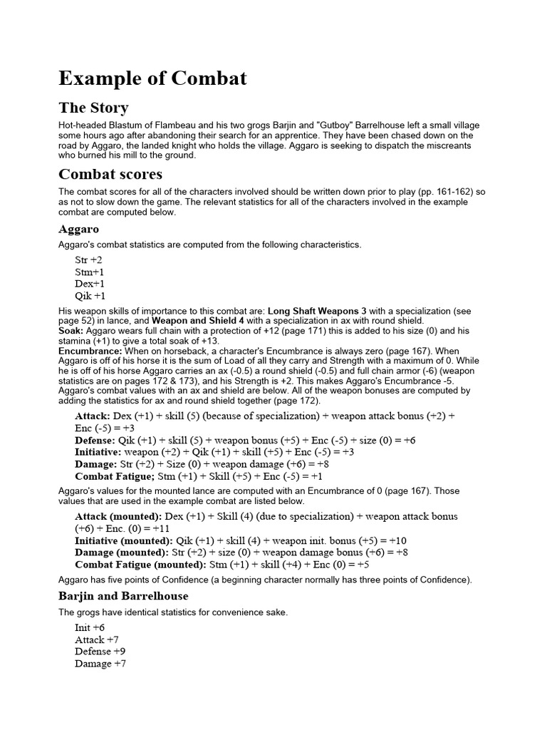 Example of Combat | Download Free PDF | Shield