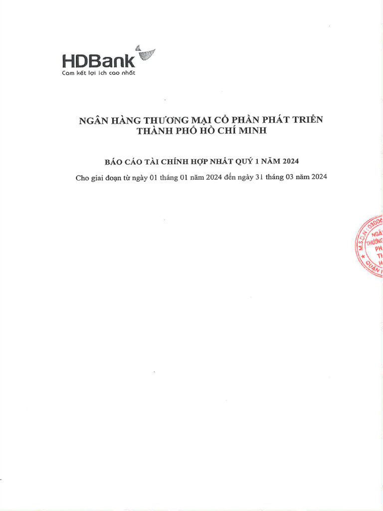 HDB 1q24 BCTC HN | PDF