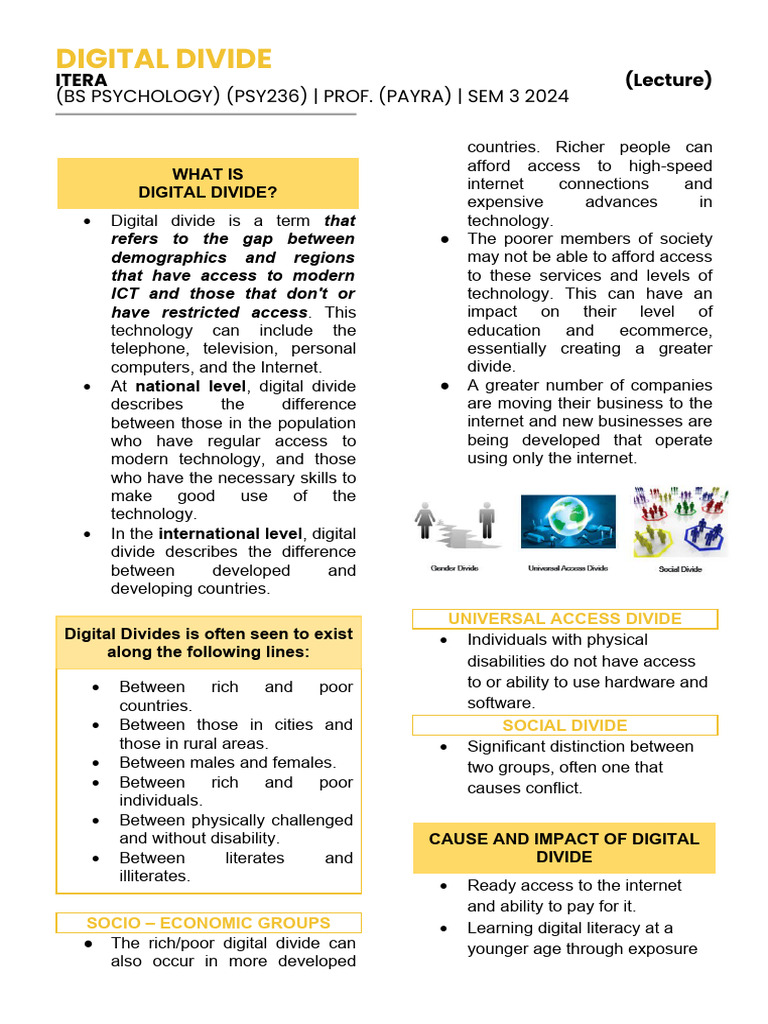 Digital Divide | Download Free PDF | Information And Communications ...