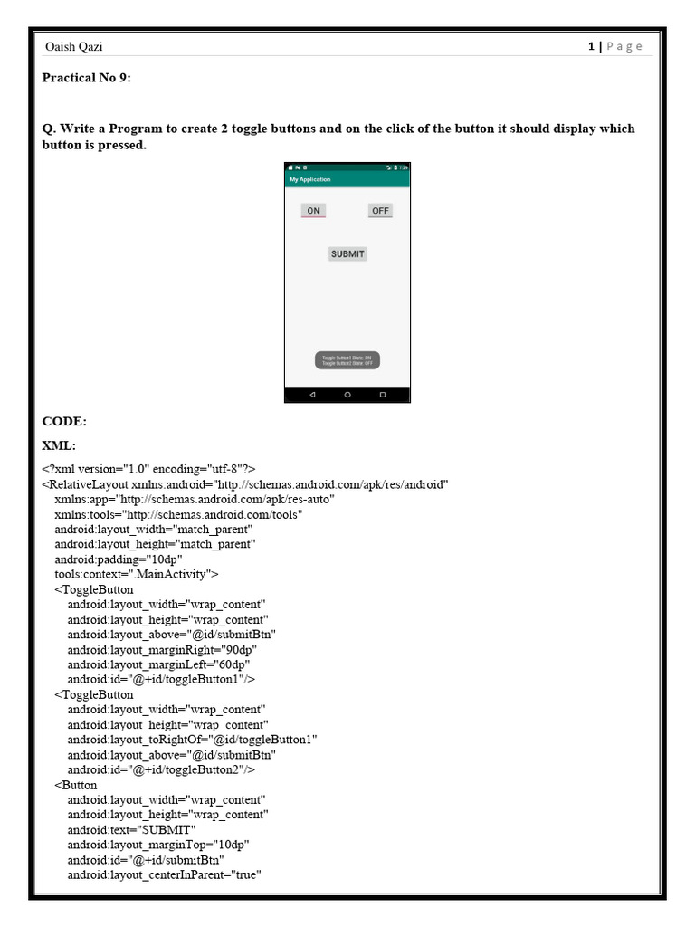 Mad Exp 9 Pdf Android Operating System Java Programming Language 9302