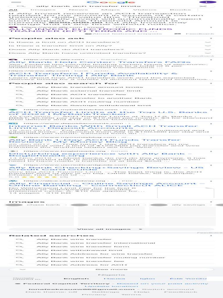 Ally Bank ACH Transfer Limits Explained | PDF | Banks | Wire Transfer