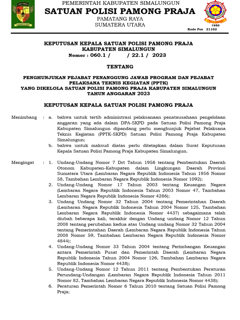 SK PPK PPTK 2023 | PDF