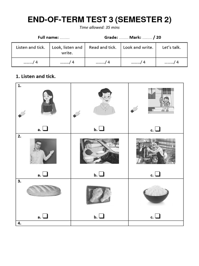Grade 3 - Final Test - TEST 03 | PDF