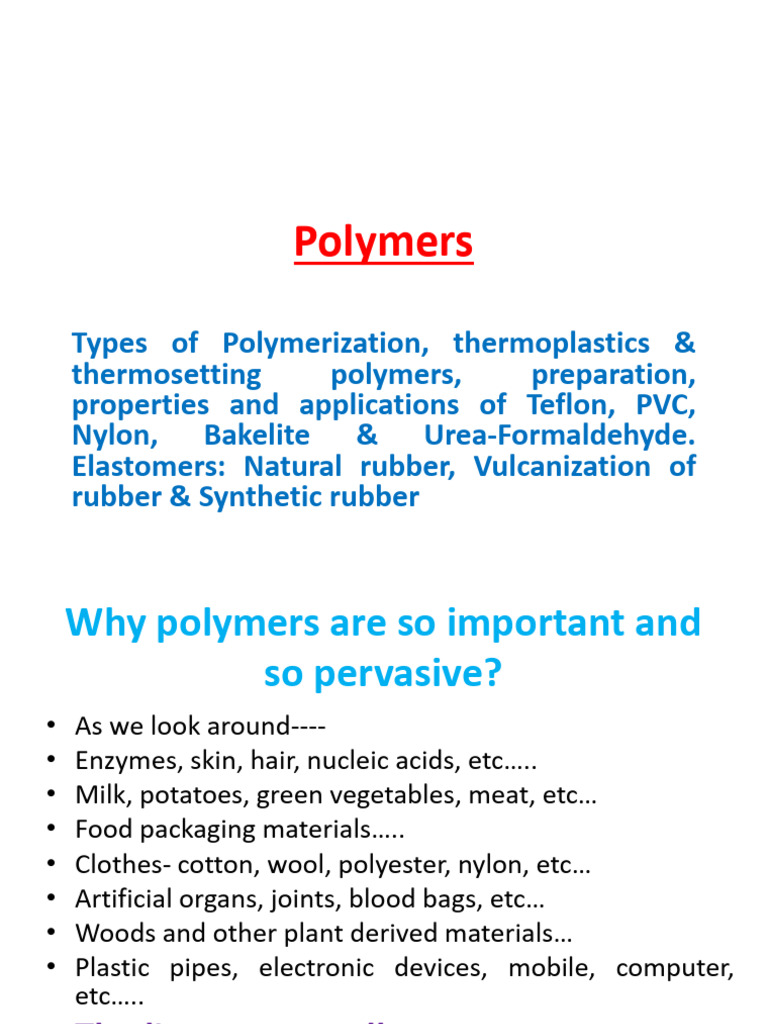 Polymer Final | PDF | Polymers | Polymerization