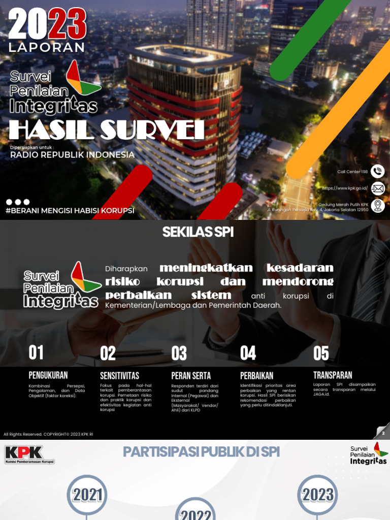 Materi Paparan Hasil SPI 2023 - RRI | PDF